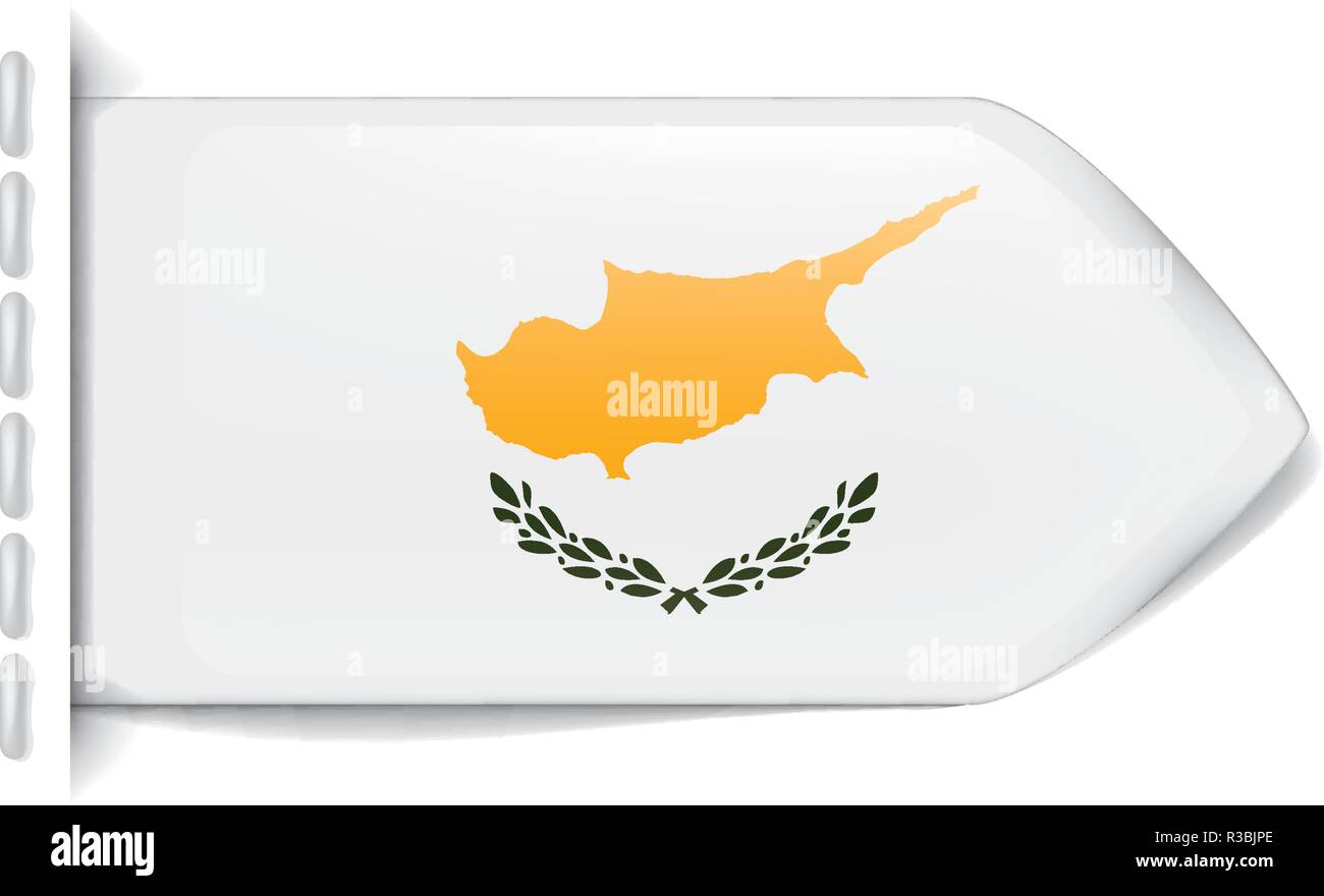 Cyprus flag, vector illustration on a white background Stock Vector ...