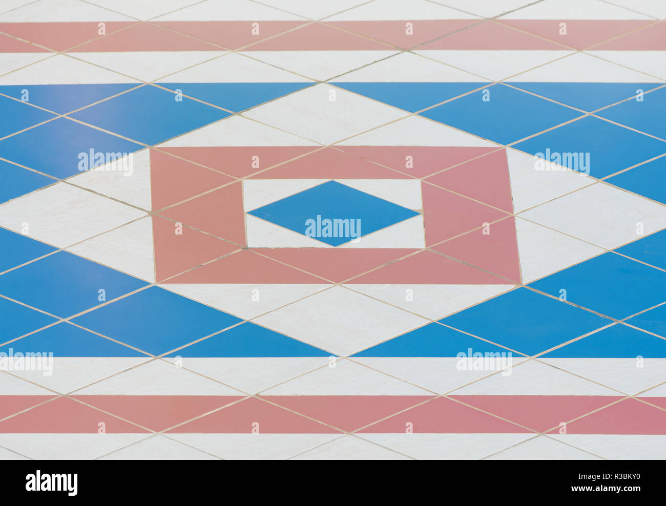 Paving tiles geometric, three colors pattern background Stock Photo - Alamy