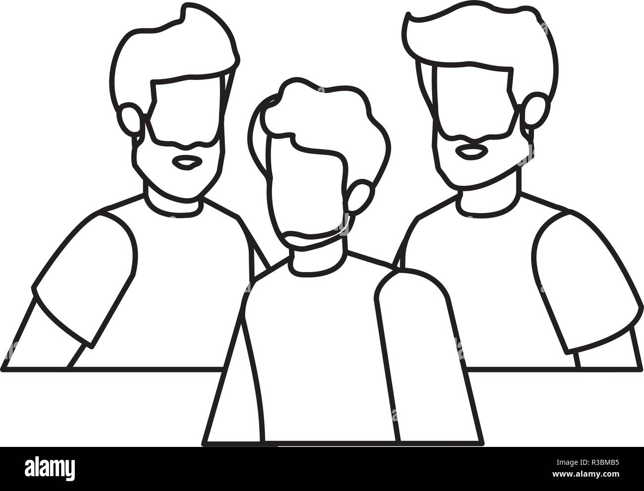 group of men characters Stock Vector Image & Art - Alamy