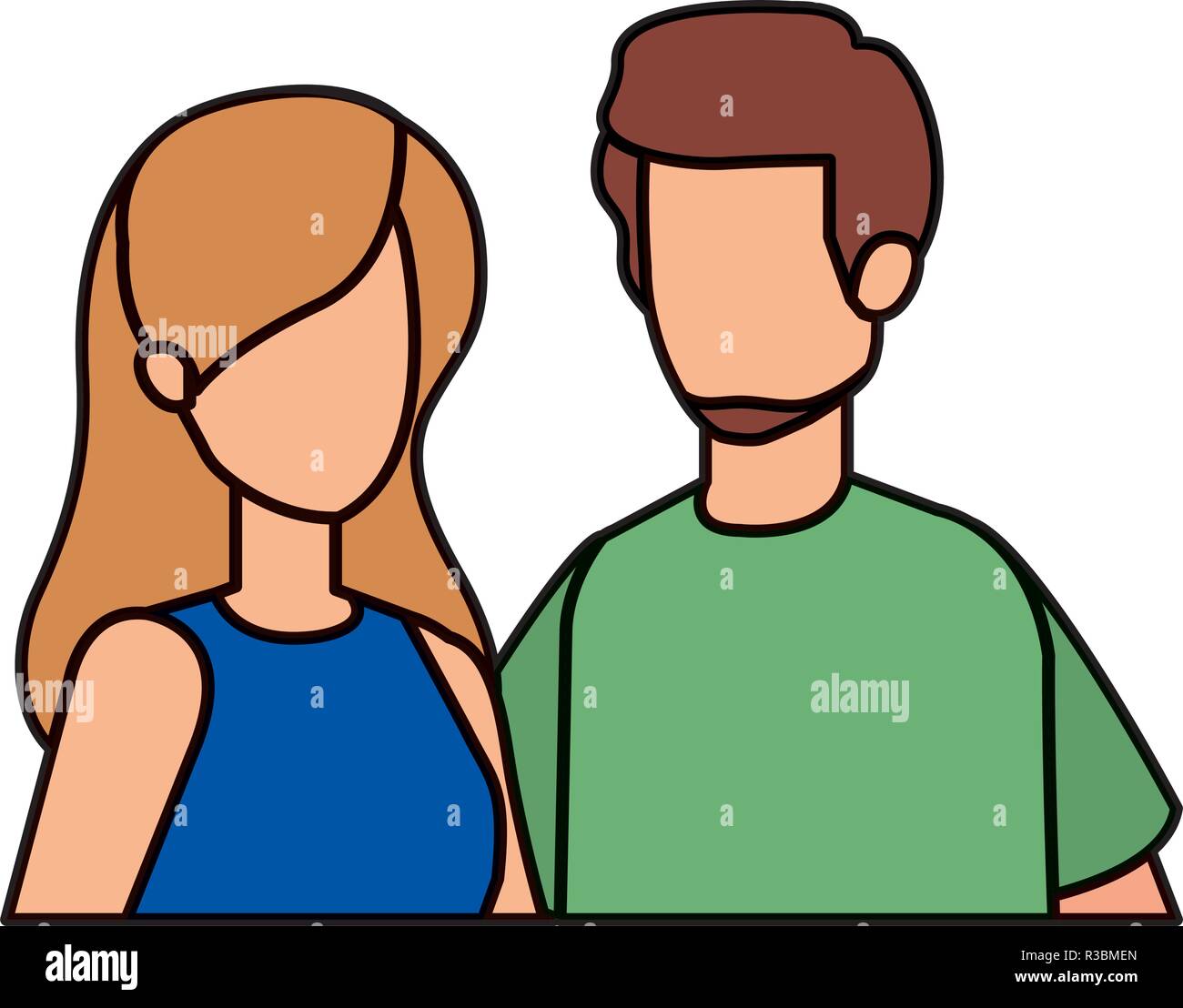 couple avatar characters icons Stock Vector Image & Art - Alamy