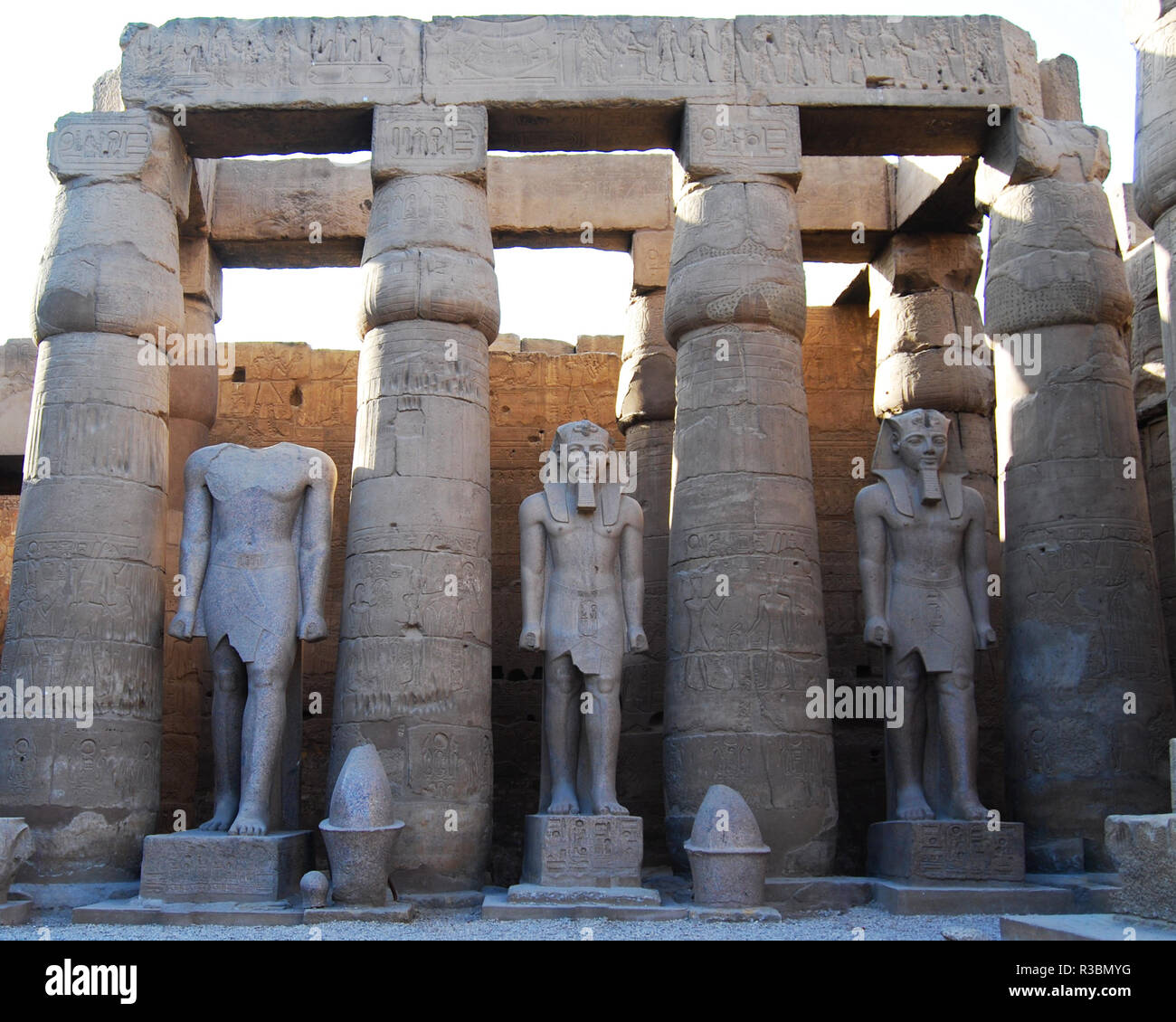 Statues, ruins, temples of ancient Egypt Stock Photo - Alamy