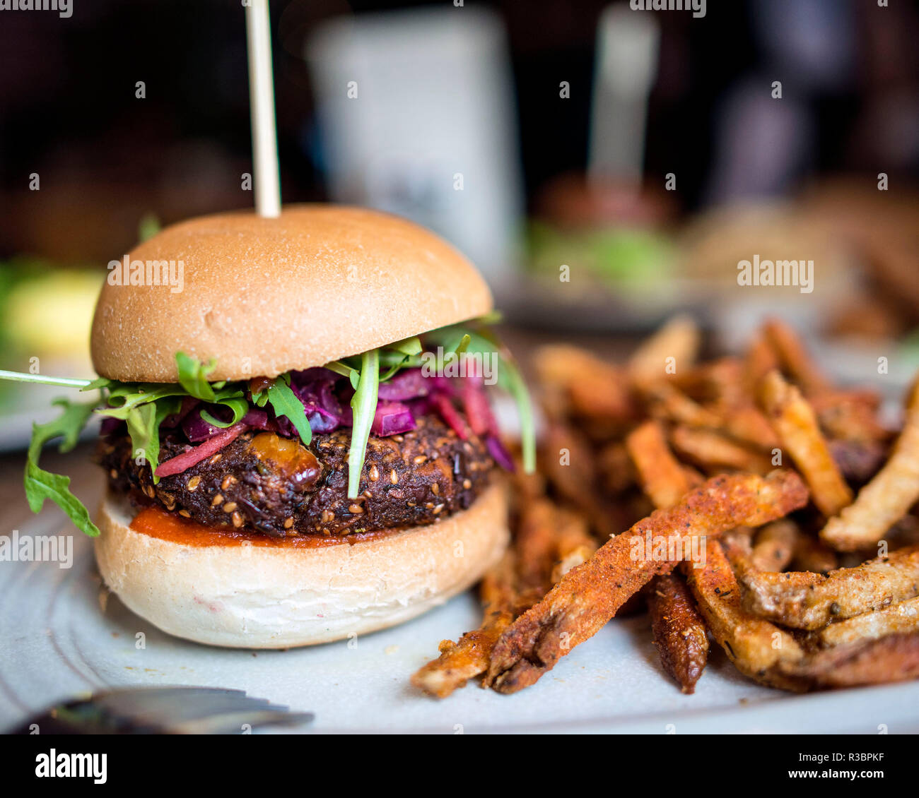 Healthy Rustic Vegetarian Food Stock Photo - Alamy
