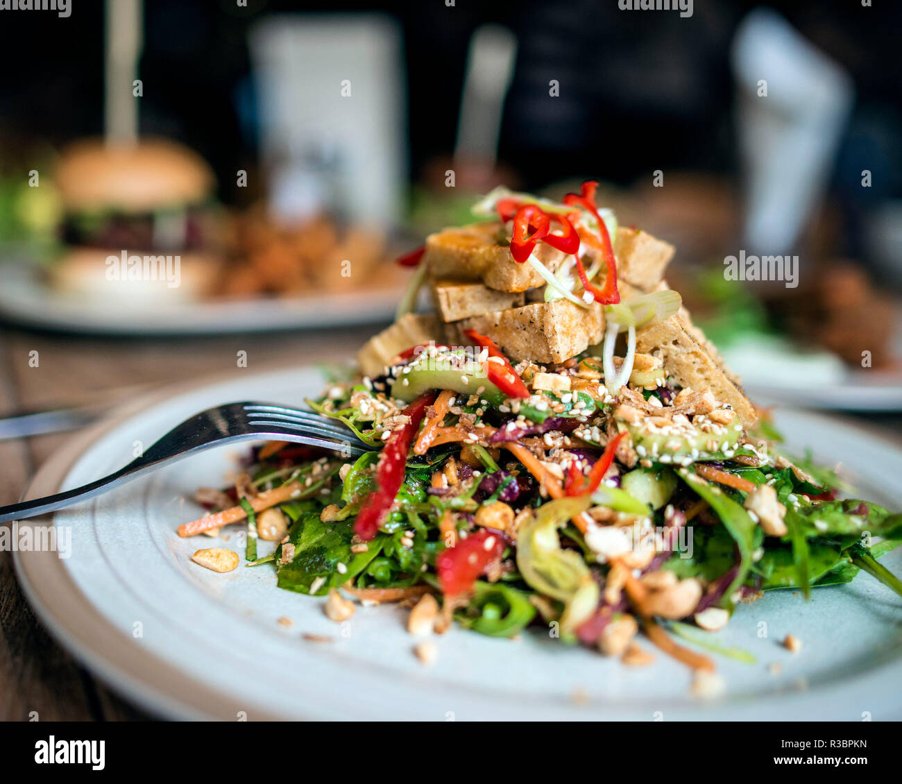 Healthy Rustic Vegetarian Food Stock Photo - Alamy