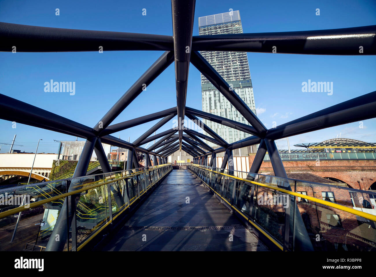 Manchester City Centre, Deansgate, The Hilton Stock Photo - Alamy