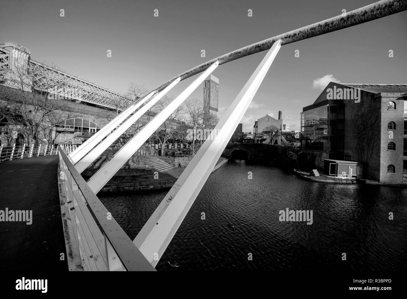 Castlefield canal manchester uk Black and White Stock Photos & Images ...