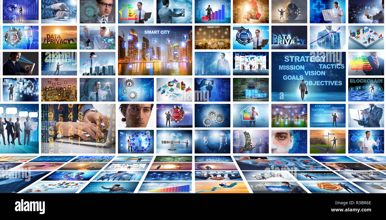 Collage of various business concepts Stock Photo - Alamy