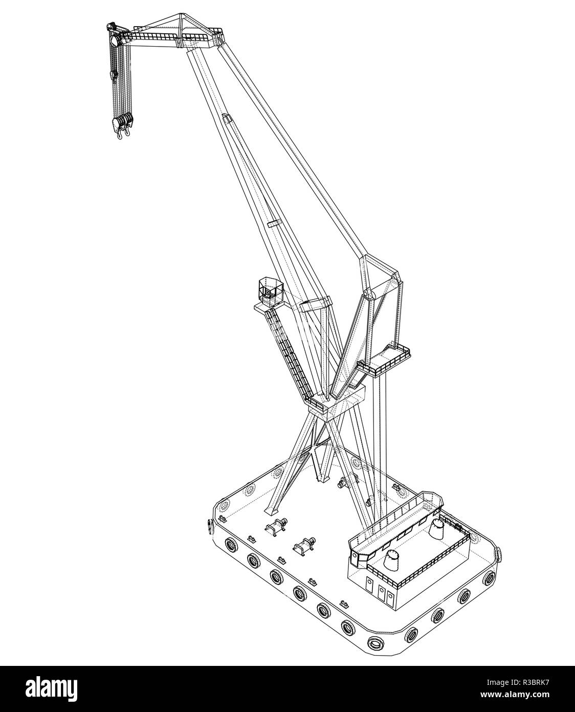 Floating crane. Vector Stock Vector Image & Art - Alamy