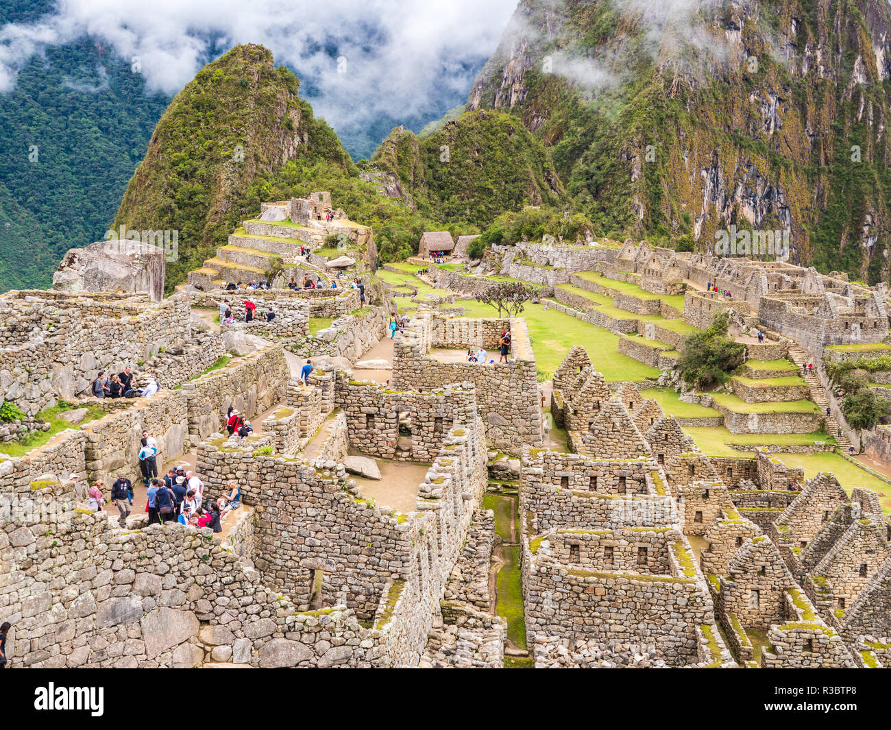 Aguascalientes, Peru - January 5, 2017. View of houses in the Machu ...