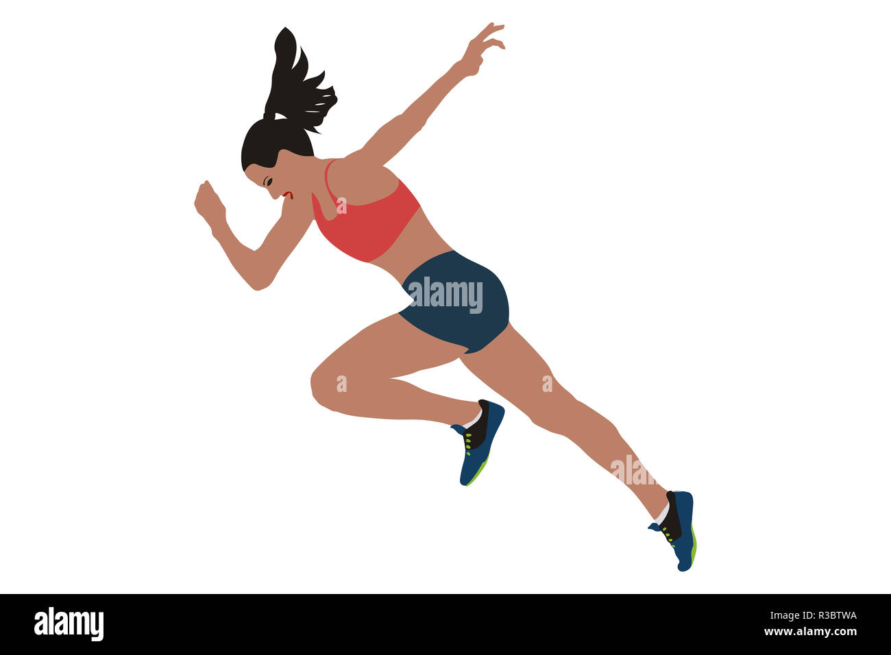 Woman run outline Cut Out Stock Images & Pictures - Alamy