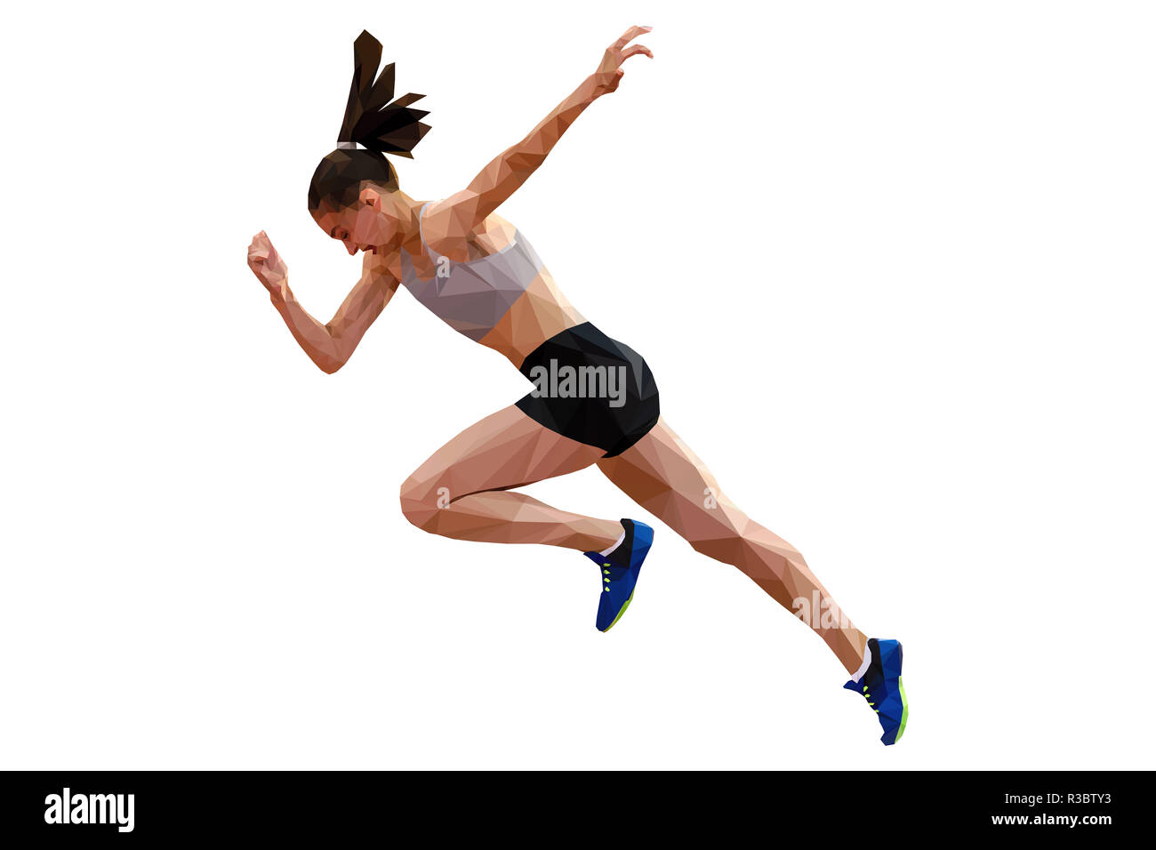 faster start running woman sprinter runner polygonal silhouette Stock ... faster start running woman sprinter runner polygonal silhouette Stock ...