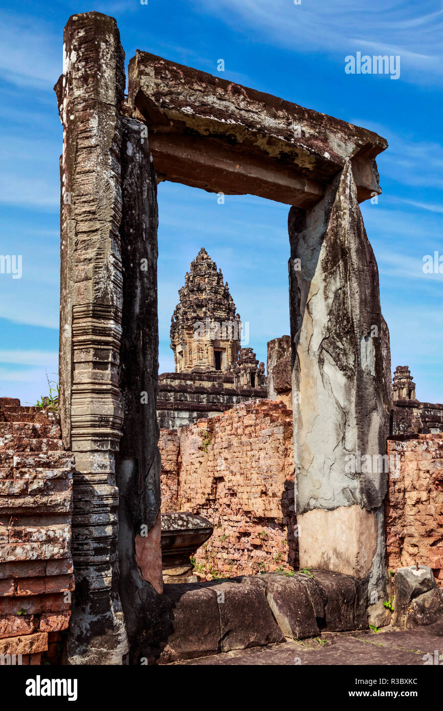 Siem Reap, Cambodia. Ancient doorway still standing through which the ...