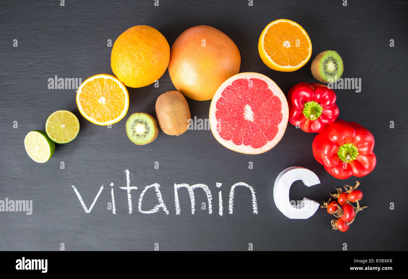Vitamin C in fruits and vegetables. Natural products rich in vitamin C ...