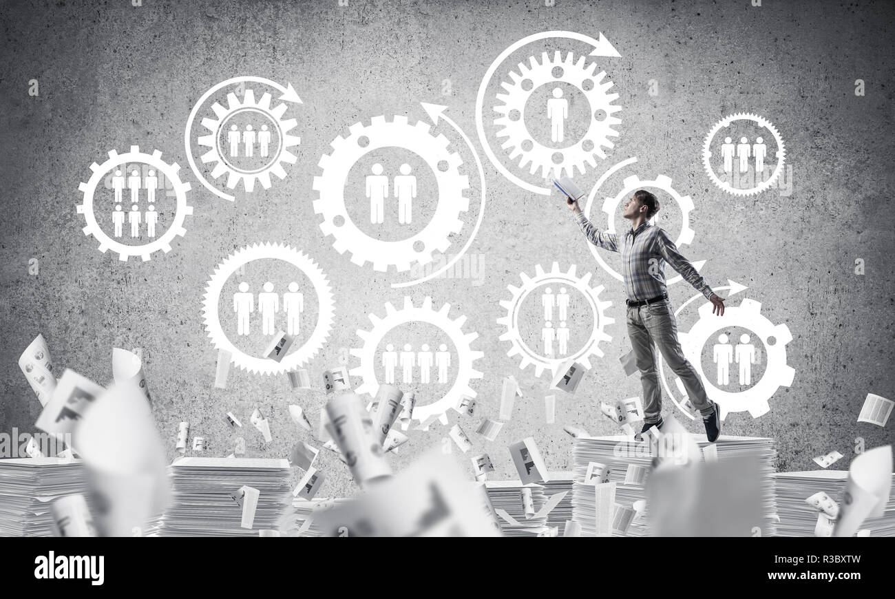 Study hard to become successful businessman Stock Photo - Alamy