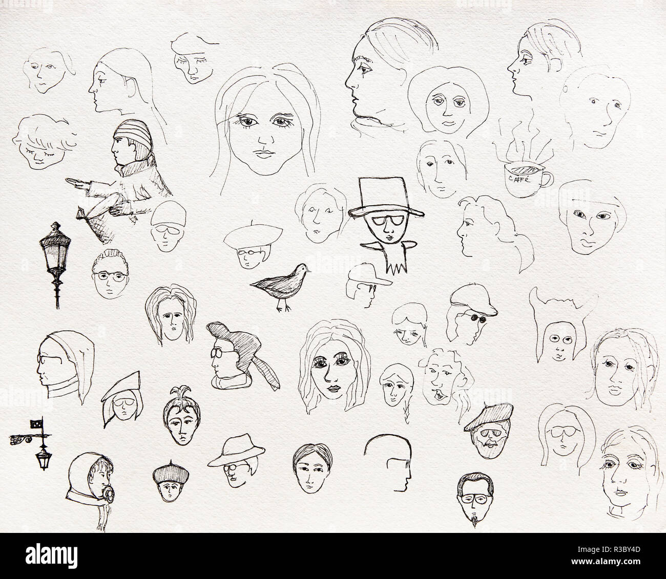 Pen and ink portraits hi-res stock photography and images - Alamy
