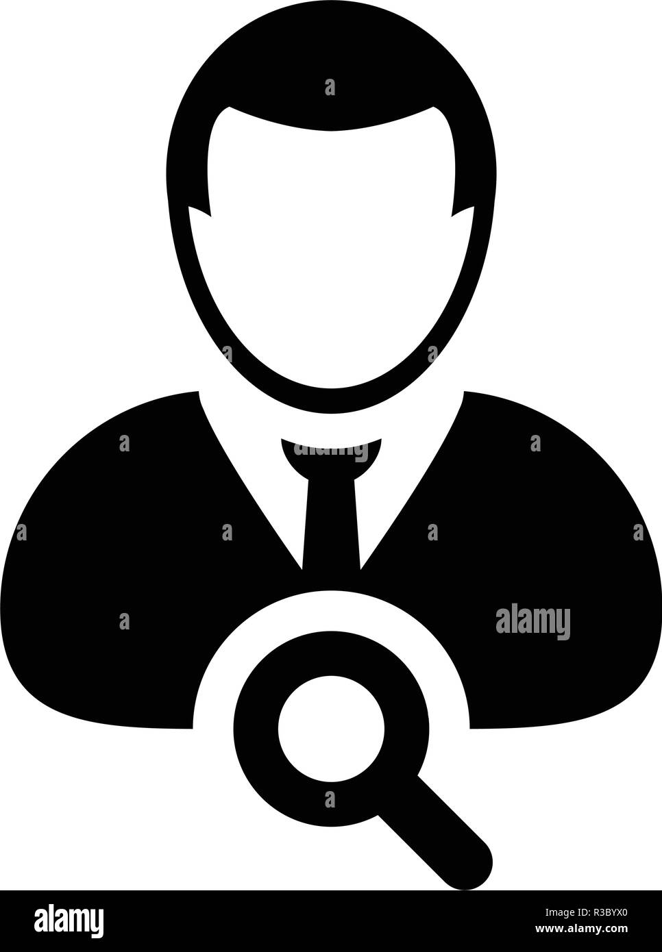 People search icon vector male user person profile avatar symbol with ...