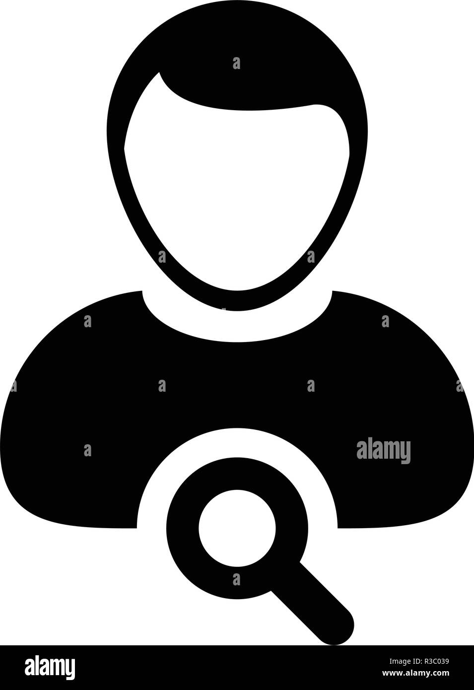 People tracking icon vector male user person profile avatar with ...