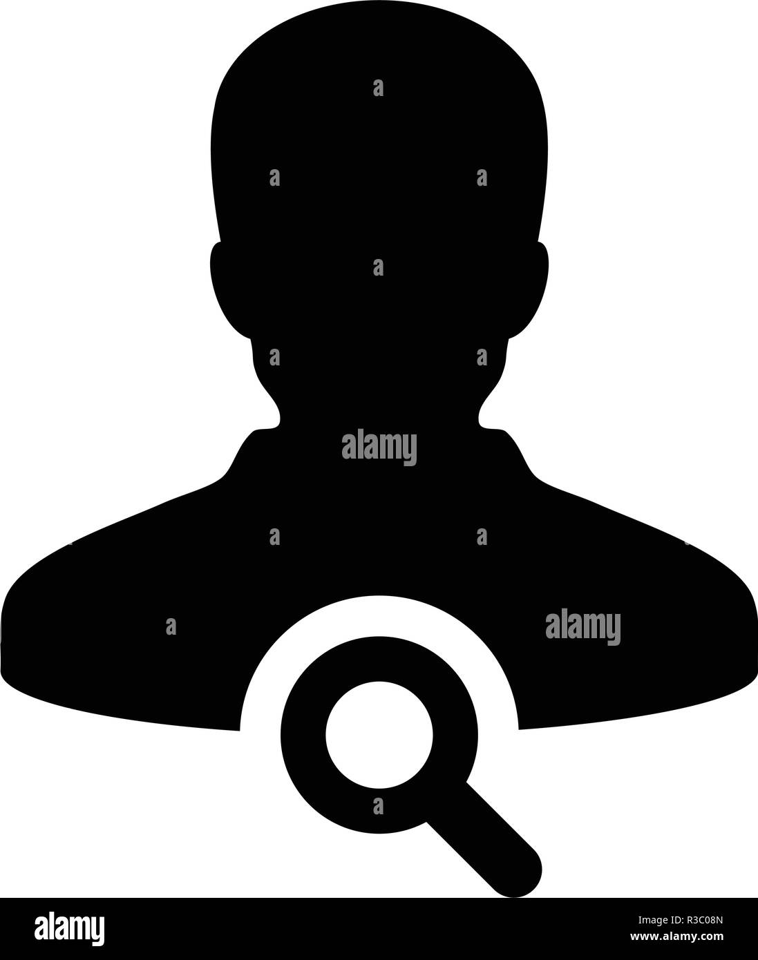 People search icon vector male user person profile avatar symbol with ...