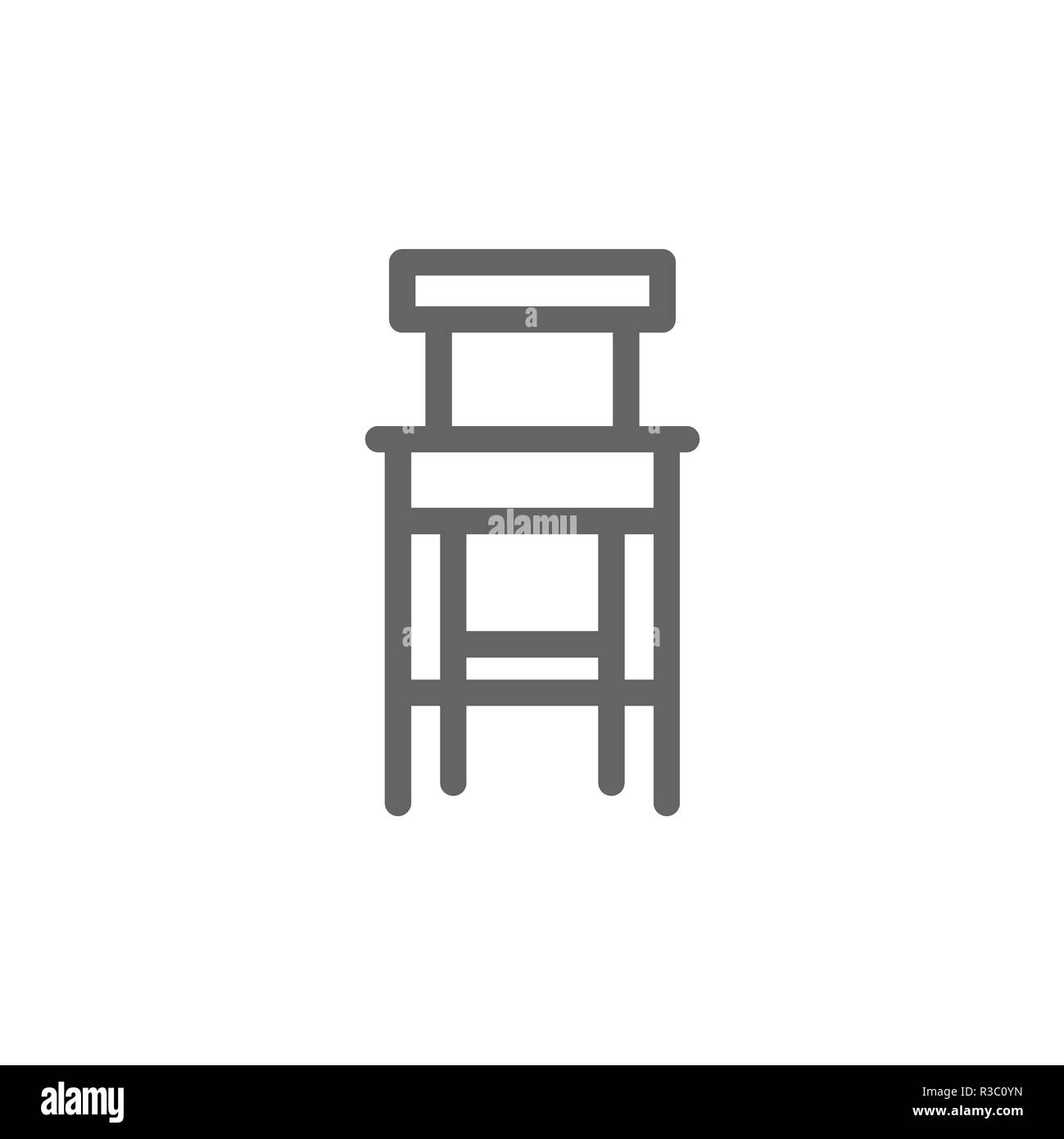 Simple bar stool line icon. Symbol and sign illustration design ...