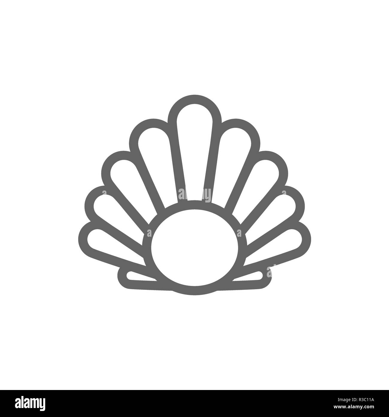 Simple perl in a shell line icon. Symbol and sign illustration design ... Simple perl in a shell line icon. Symbol and sign illustration design ...