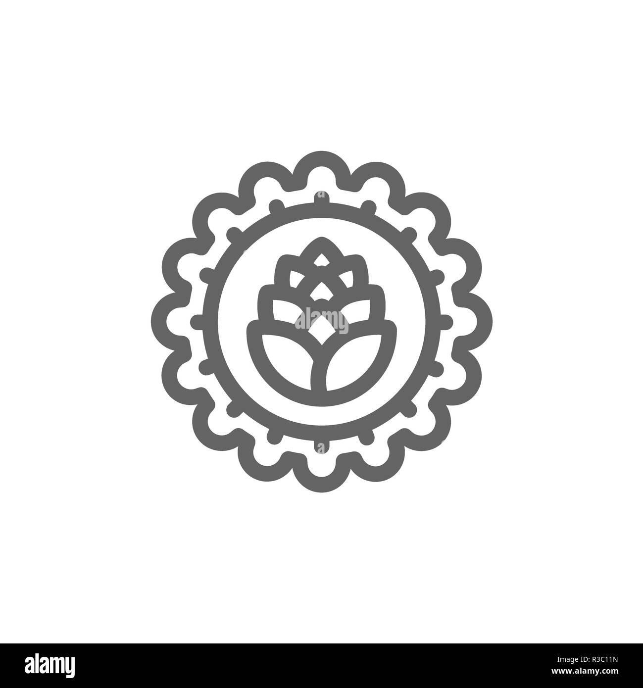 Simple bottle cap line icon. Symbol and sign illustration design ...