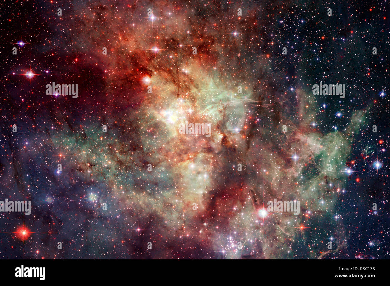 Landscape of star clusters. Beautiful image of space. Cosmos art ...