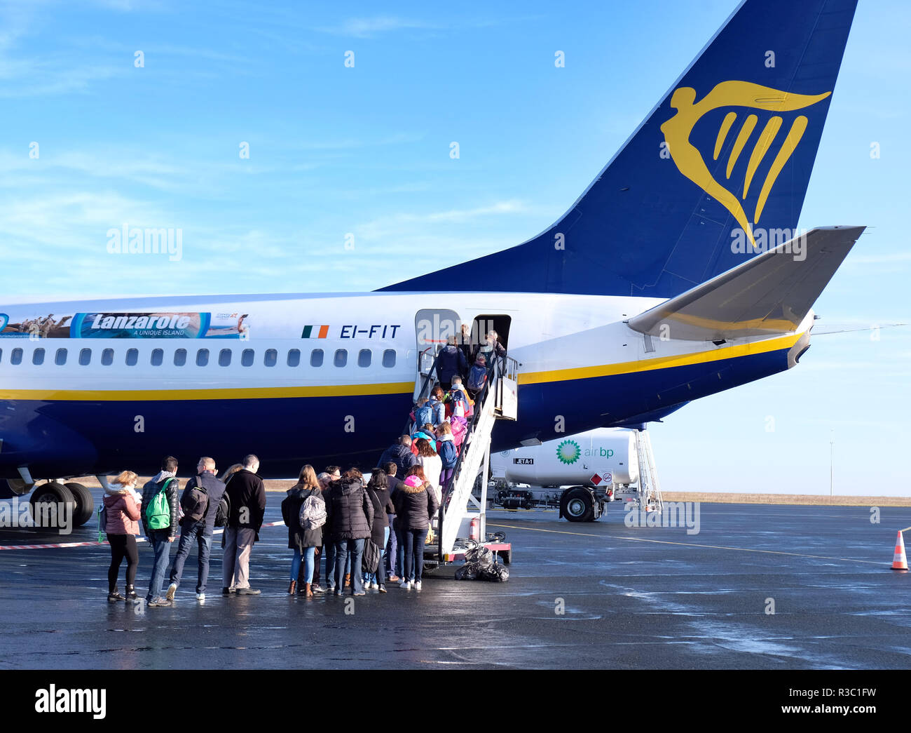 Passengers climb stairs hi-res stock photography and images - Alamy