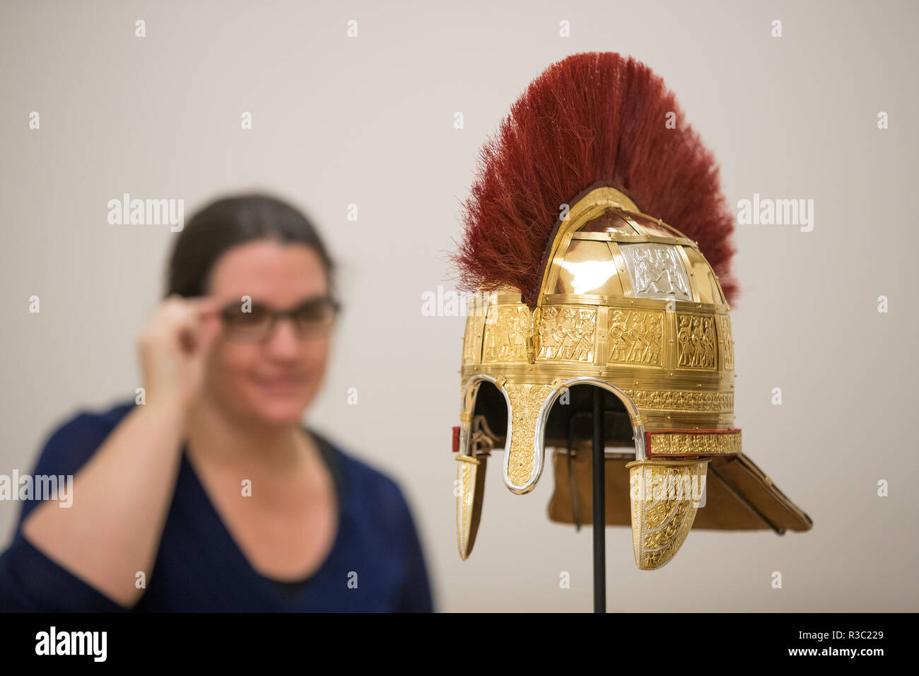 Staffordshire hoard helmet hi-res stock photography and images - Alamy