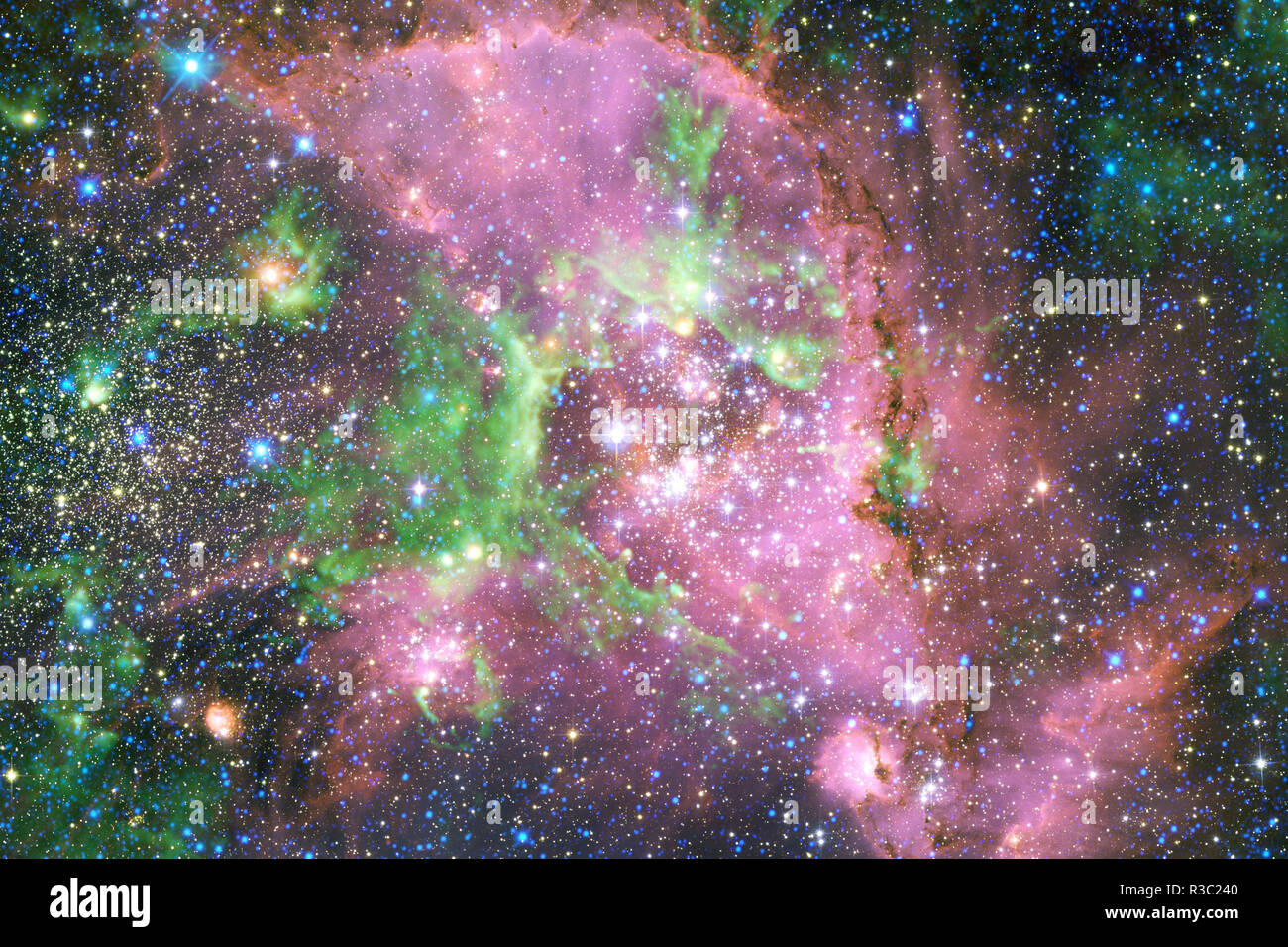 Nebulae and many stars in outer space. Elements of this image furnished ...