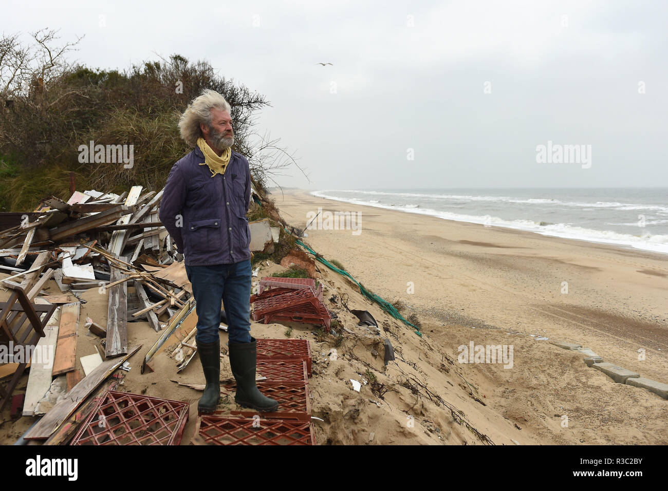 Former soldier Lance Martin, 60, stands in the back garden of his home ...