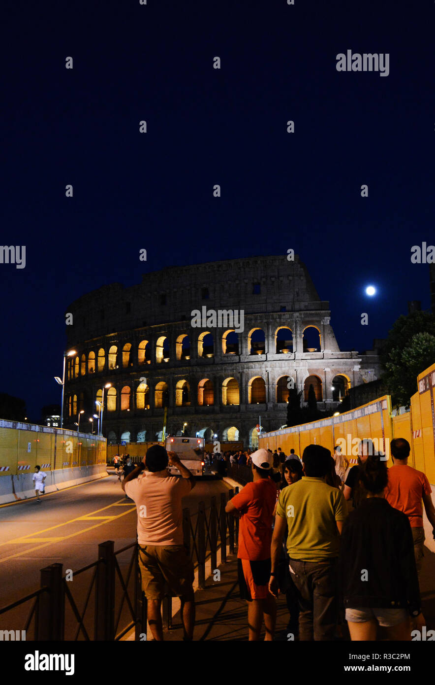 The Colosseum at night Stock Photo - Alamy