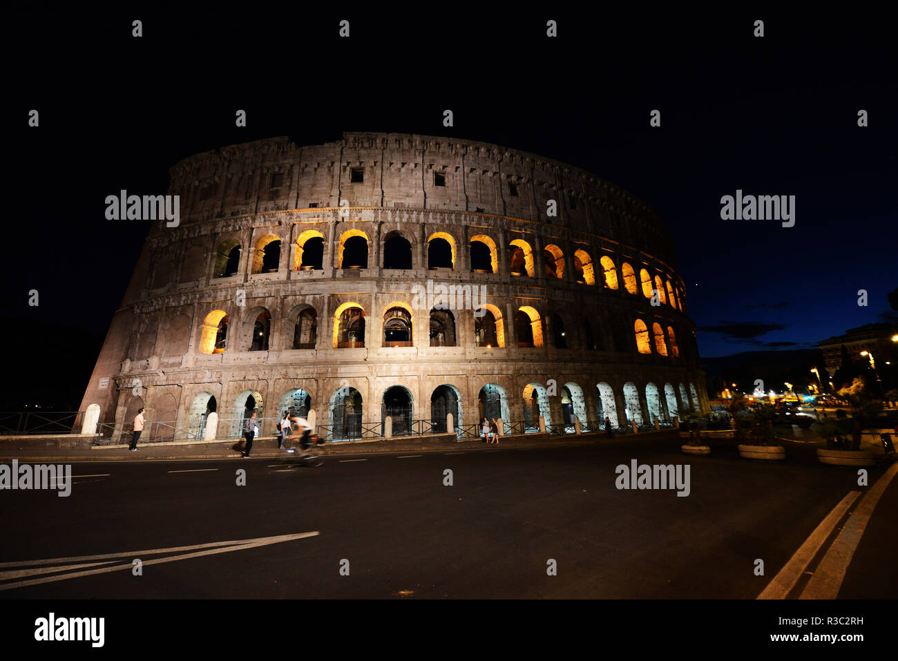 The Colosseum at night Stock Photo - Alamy