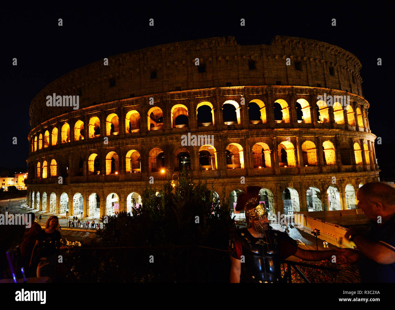The Colosseum at night Stock Photo - Alamy