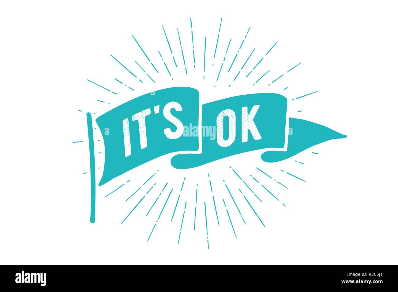 Flag it is OK. Old school flag banner with text it is ok Stock Vector ...