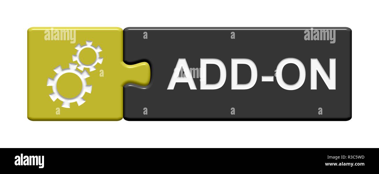 puzzle button: add-on Stock Photo - Alamy