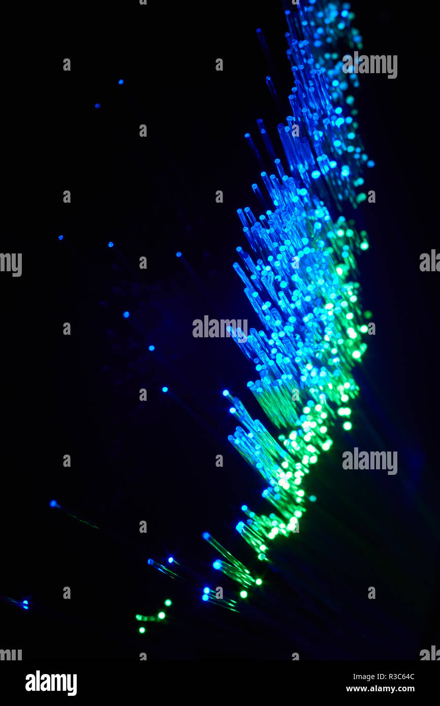 Optical fibres emitting light optical hi-res stock photography and ...