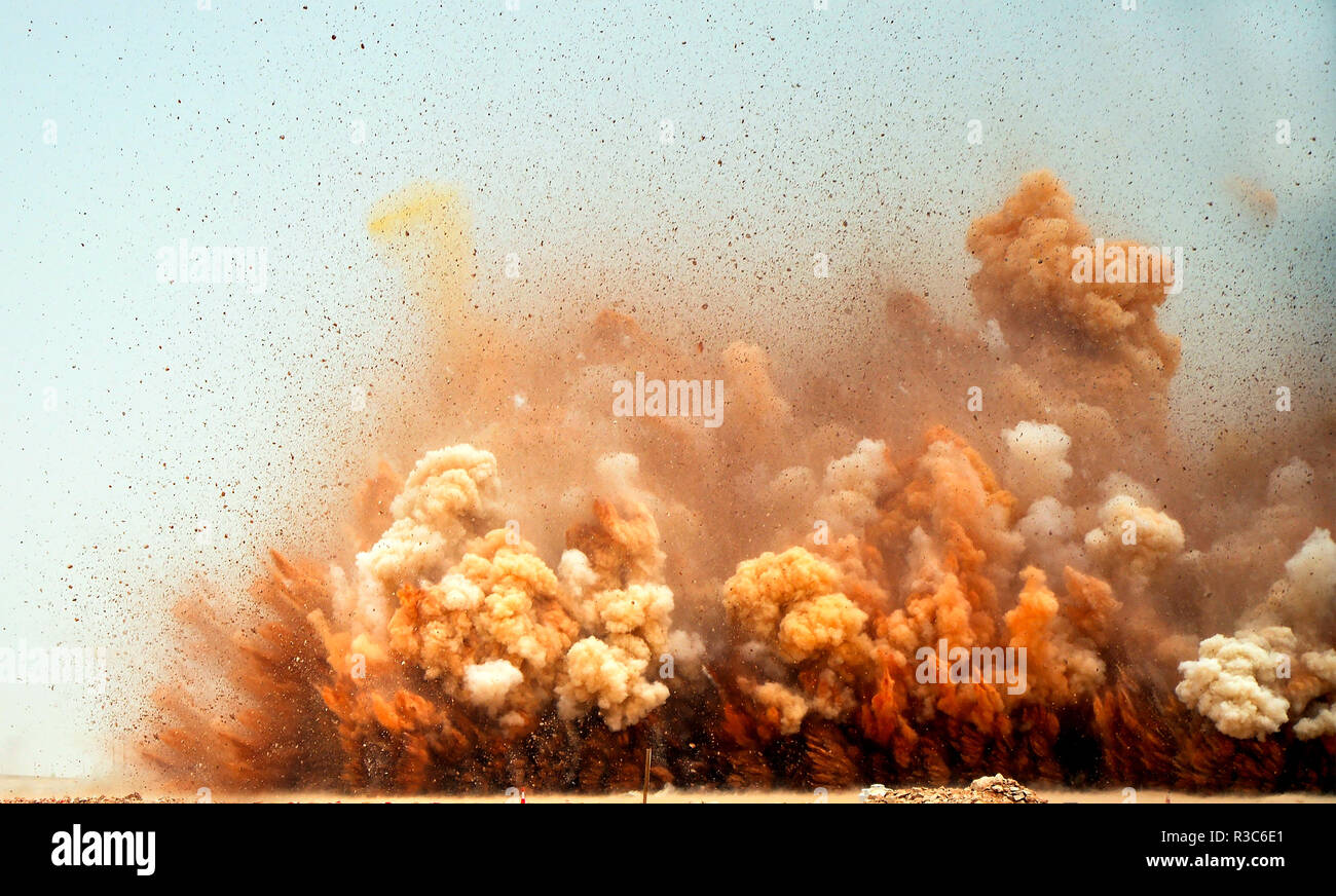 Blasting on the construction site Stock Photo - Alamy