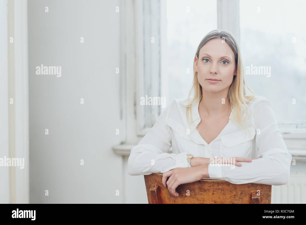 Intense looking staring young woman hi-res stock photography and images ...