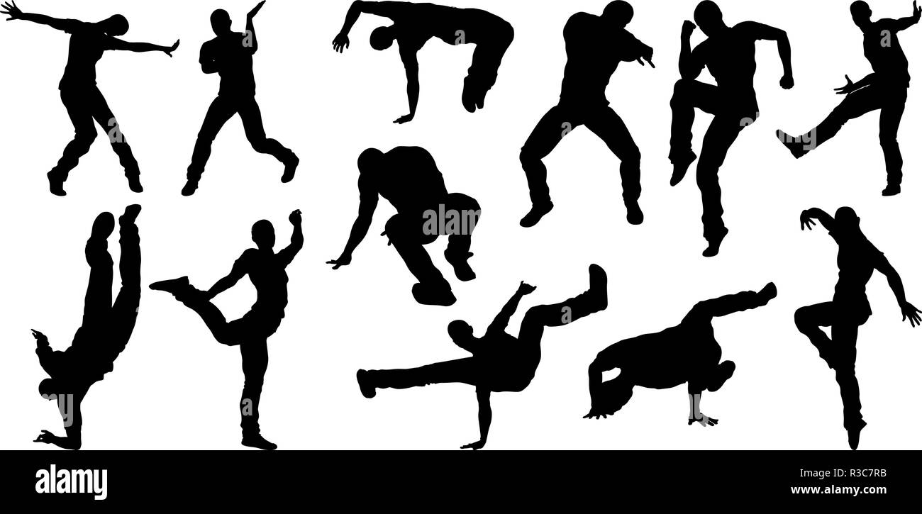 Street Dance Dancer Silhouettes Stock Vector Image & Art - Alamy