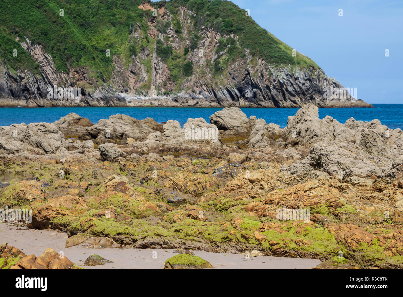 beach of pechon,cantabria,spain Stock Photo - Alamy