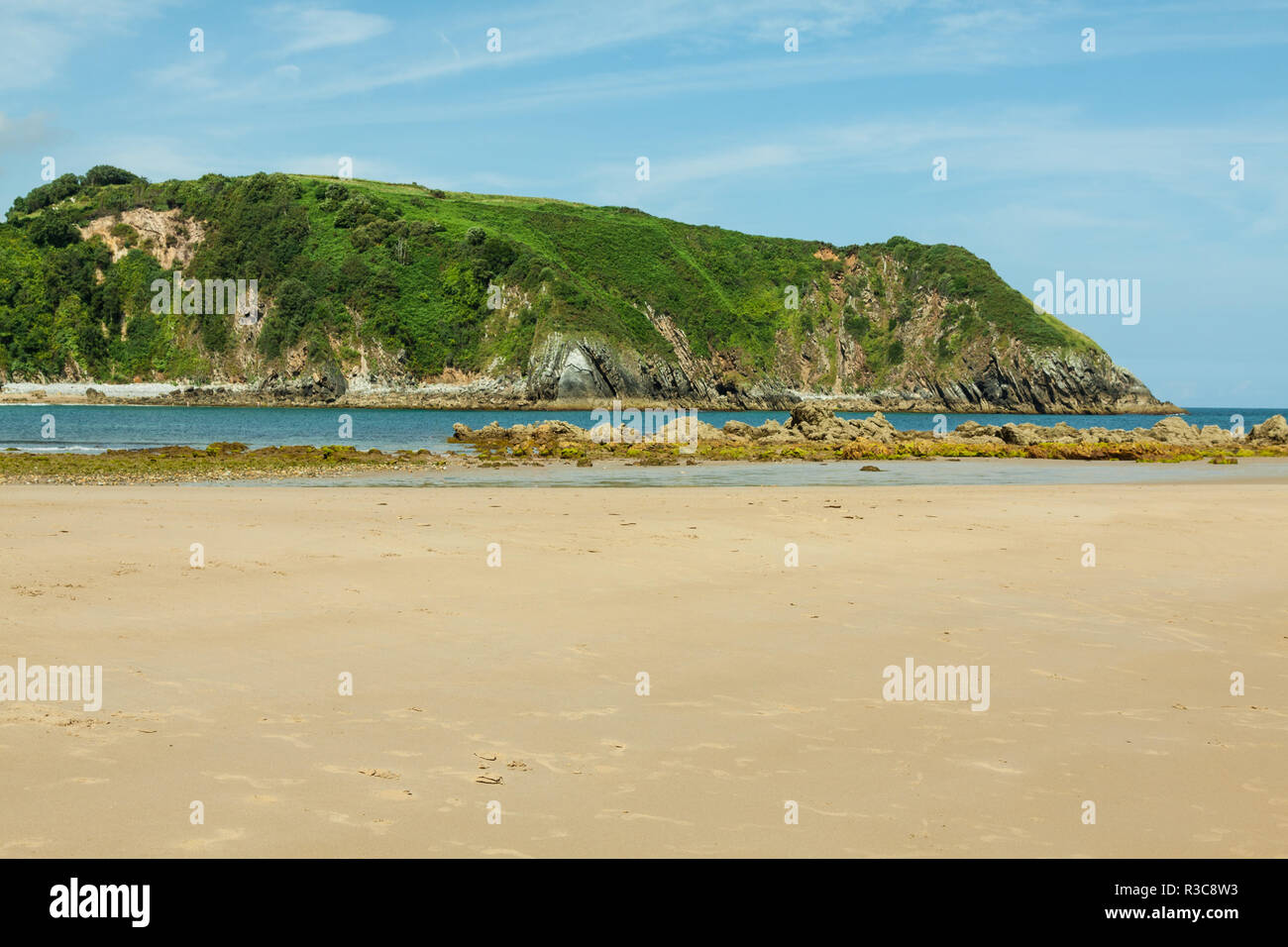 beach of pechon,cantabria,spain Stock Photo - Alamy