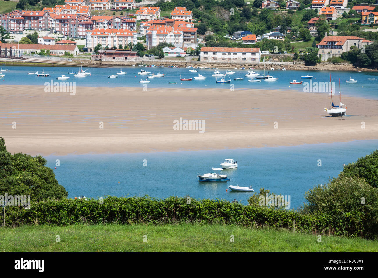 coastal village in cantabria,san vicente de la barquera,spain Stock ...