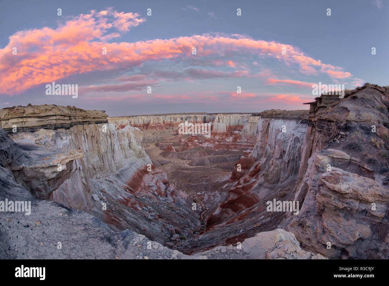 Coal Mine Canyon at sunset, near Tuba City, Arizona, part of the ...