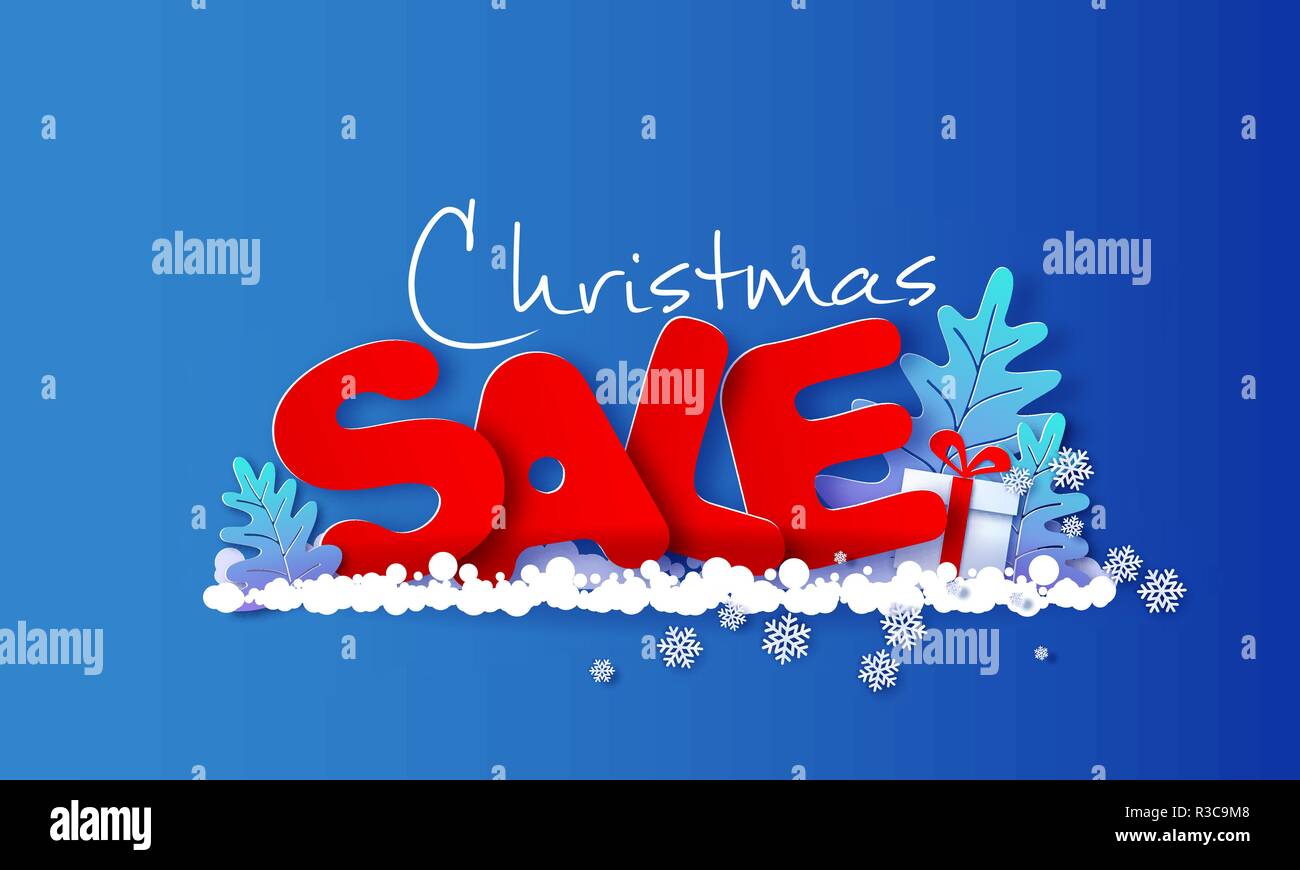 Christmas present on blue Stock Vector Images - Alamy