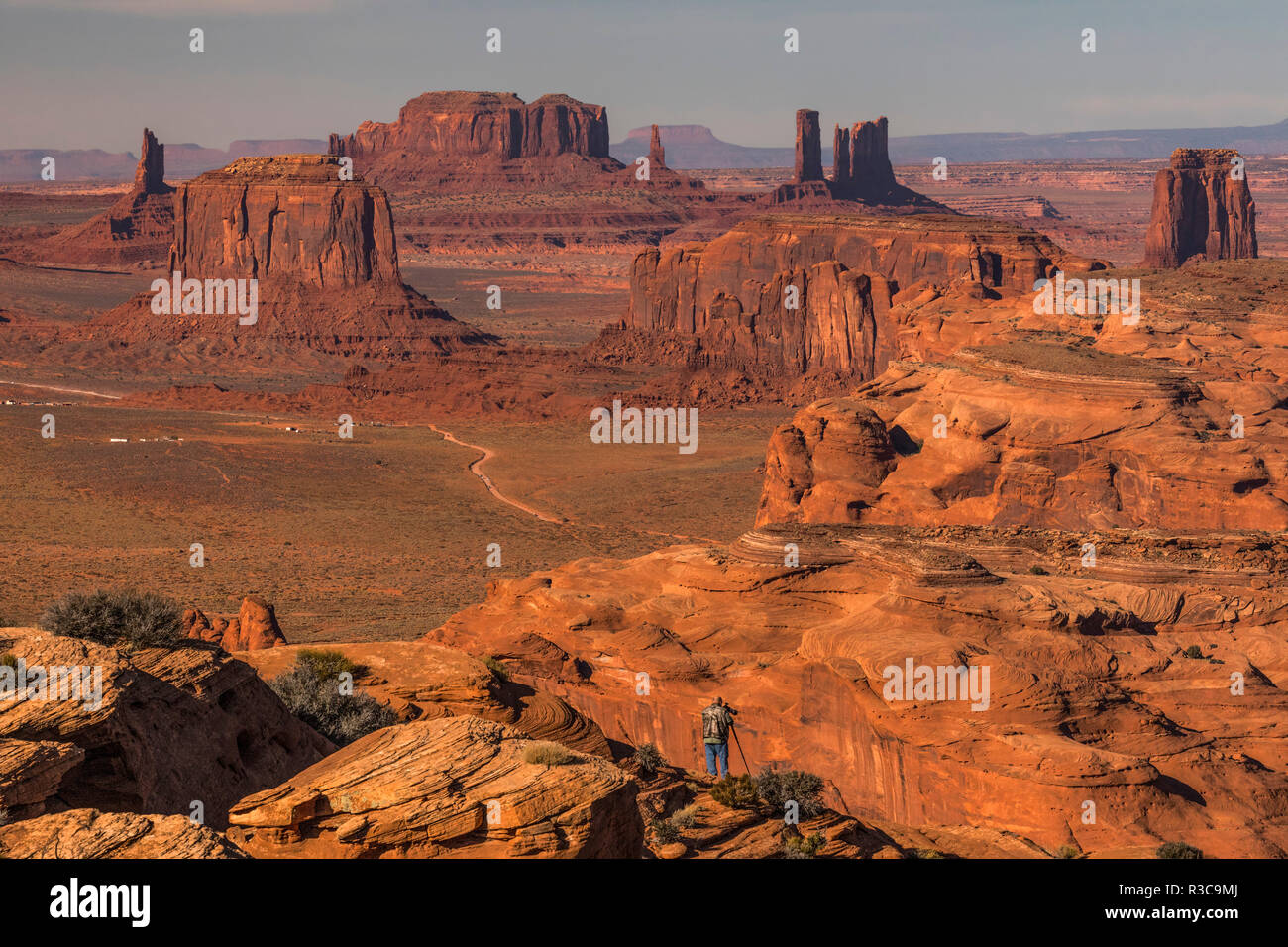 Monument Valley viewed from Hunts Mesa, Arizona Stock Photo - Alamy