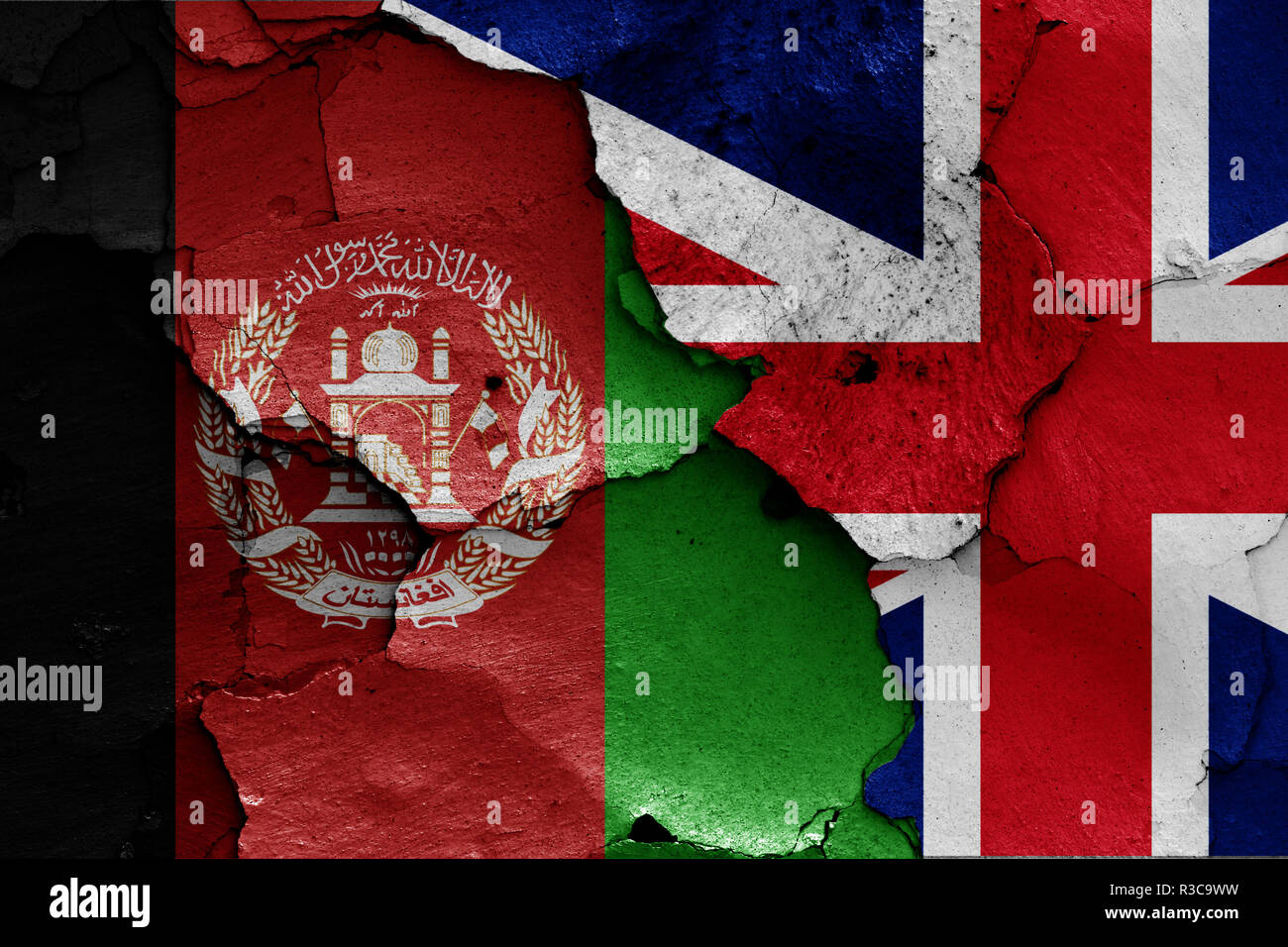 Uk great britain and afghanistan flags hi-res stock photography and ...