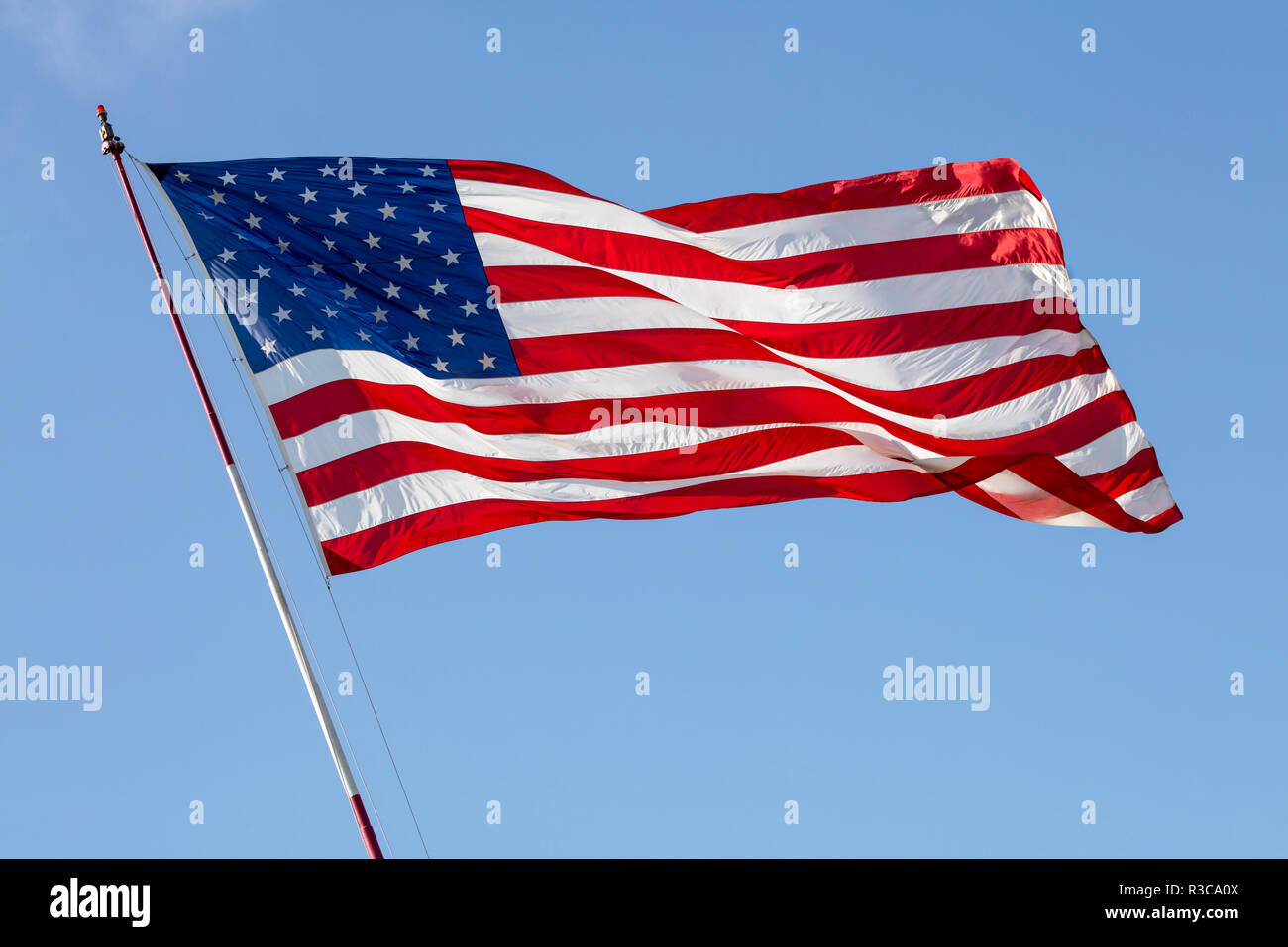 American flag waves hi-res stock photography and images - Alamy
