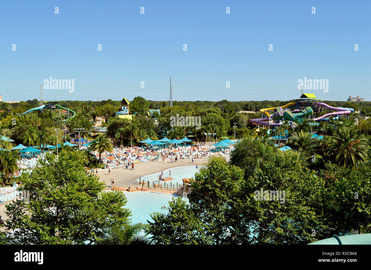 Aerial view aquatica theme park hi-res stock photography and images - Alamy