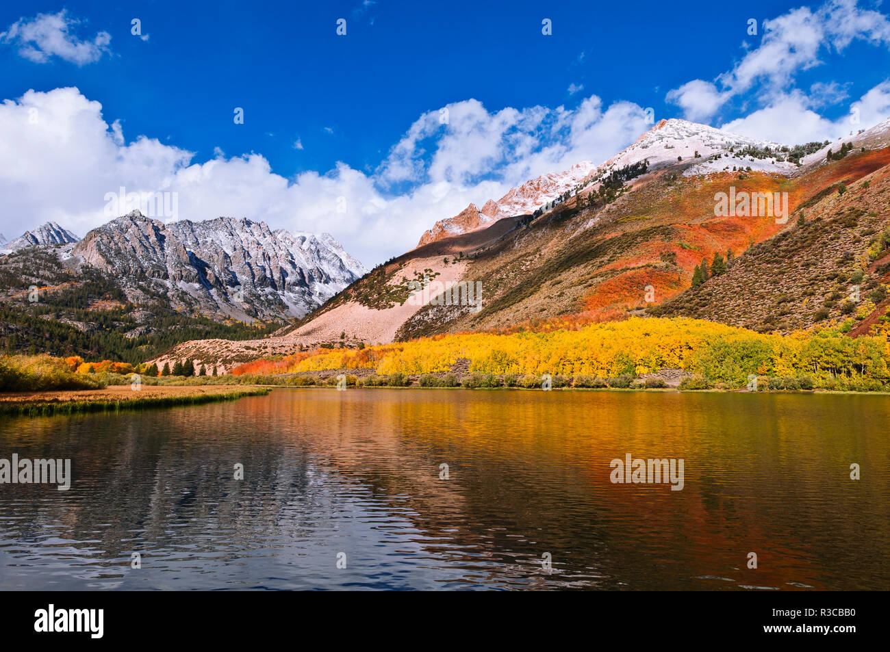Fall color and early snow at North Lake, Inyo National Forest, Sierra ...