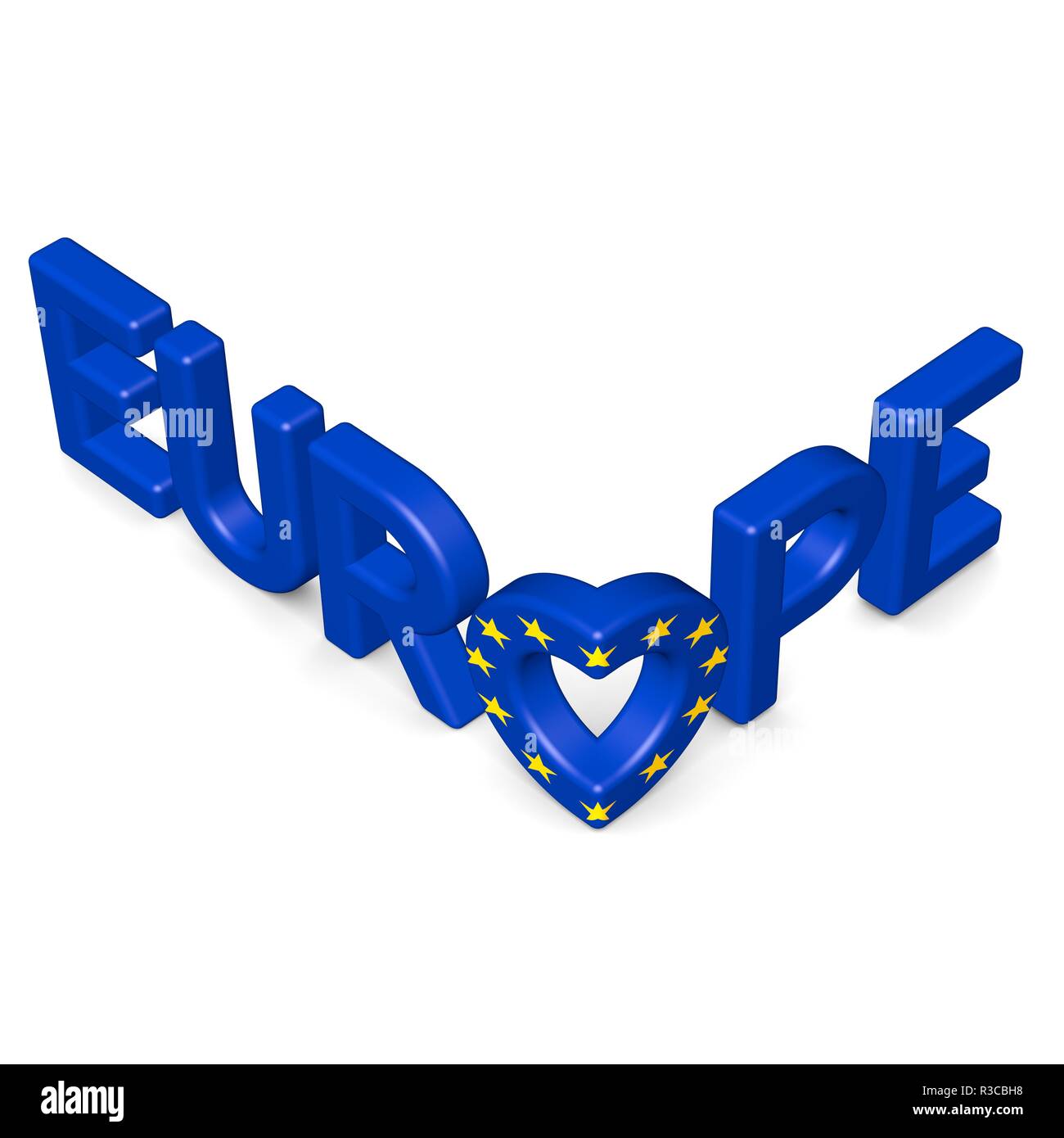 lettering europe forms heart 1 Stock Photo - Alamy