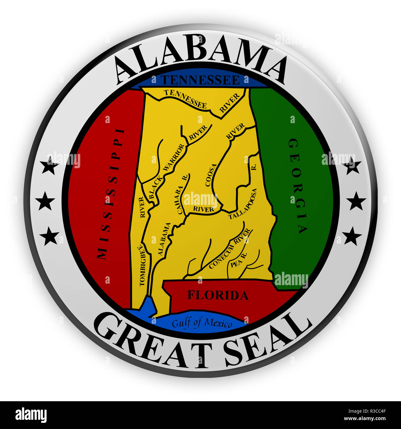 Alabama us state round hi-res stock photography and images - Alamy